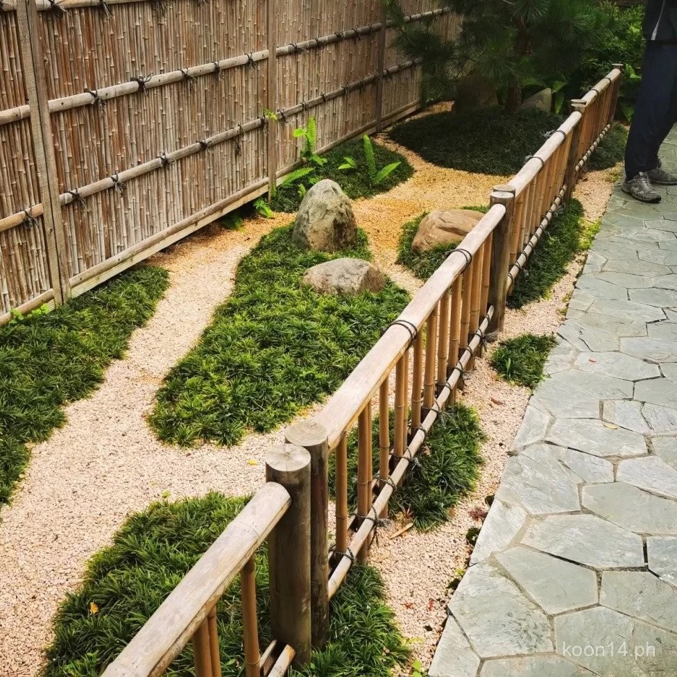 Japanese Style Garden Bamboo Fence Garden Decoration Bamboo Railing ...