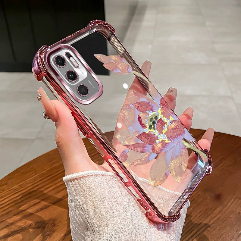 Shockproof 】Case For Redmi Note 10 5g phone case 2025 golden lotus new ...