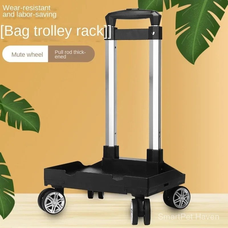 Backpack Trolley with Universal Wheels Foldable Rolling Luggage Cart ...