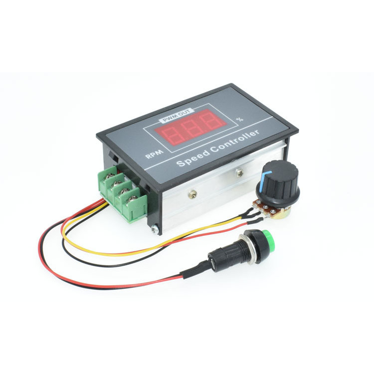 I Digital Display PWM DC Motor Speed Controller 6V12V24V48V Stepless Speed Control Switch ...