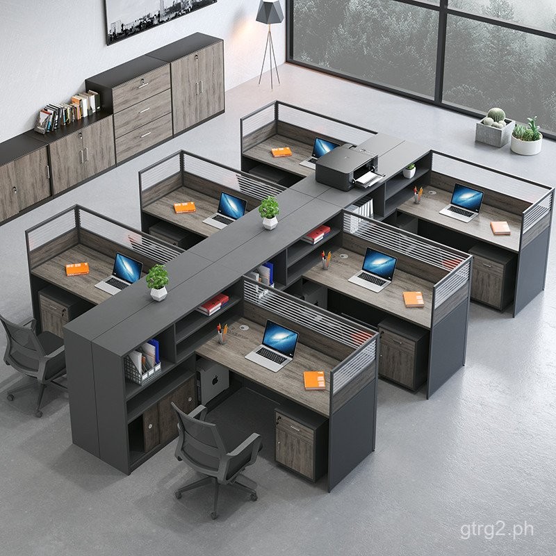 Staff Desk Office Desk2/4/6Minimalist Modern Employee Workstation ...