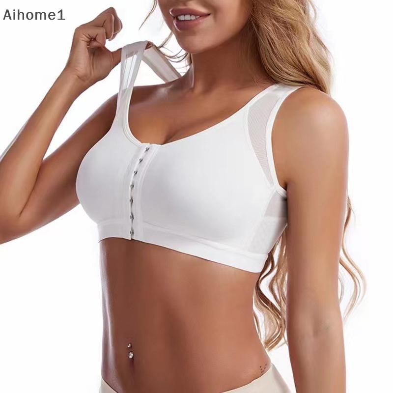 Aiho Women Post Surgical Surgery Front Open Full Support Recovery Bra Non-padded Wire Free Post ...