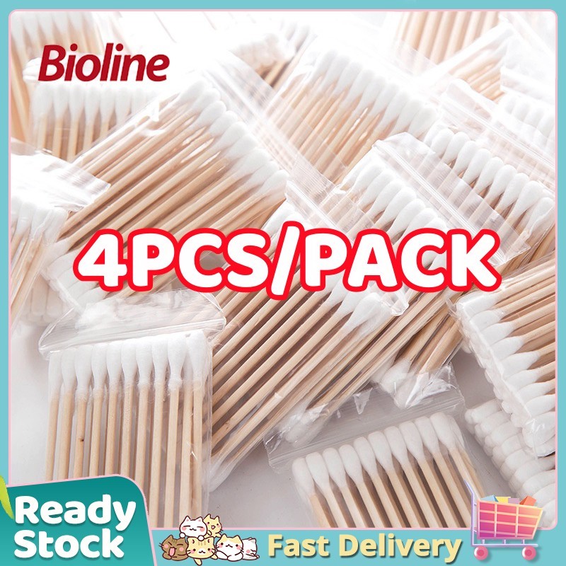 Bioline Pet Cotton Swabs Dog Cat Swab Cotton Buds Double-headed Bamboo ...