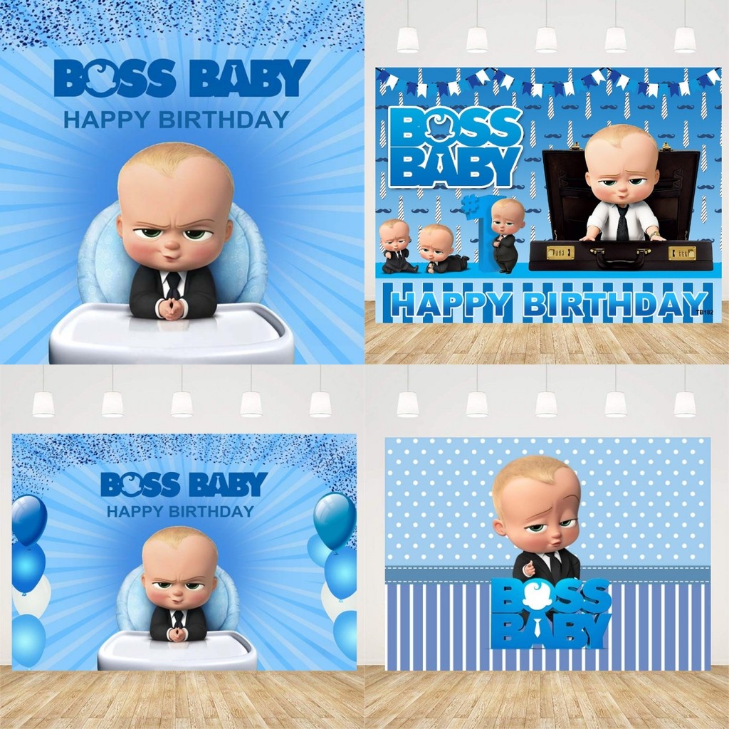 Disney Boss Baby Theme Birthday Party Decoration Backdrop Boy or Girl ...