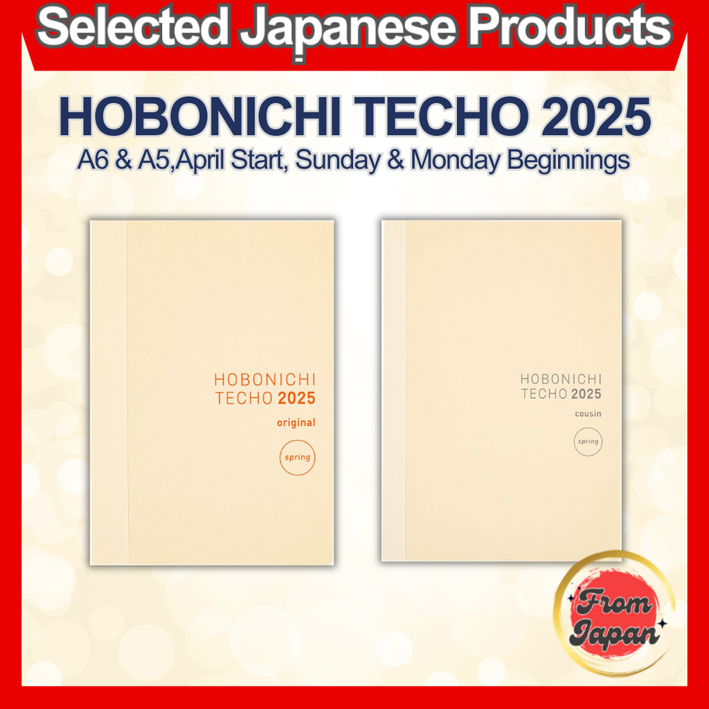 Hobonichi Techo 2025 Diary - Original & Cousin Formats (A6 & A5, Daily ...