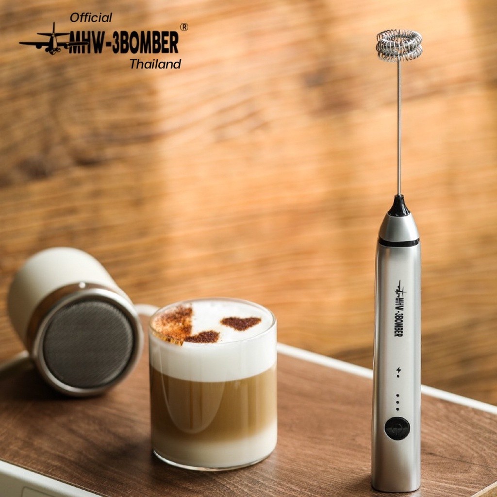 MHW-3BOMBER Electric Milk Frother USB Charging Variable Speed ...