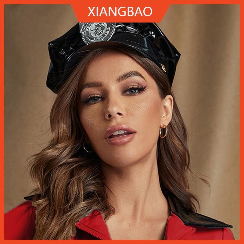 xiangbao Uniform Hat with Badge for Police Performance Cosplay Hat for ...