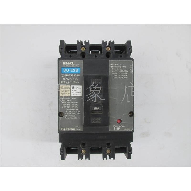 ЗFUJI Air Switch Molded Case Circuit Breaker BU-ESB3015 3P 15A | Shopee ...