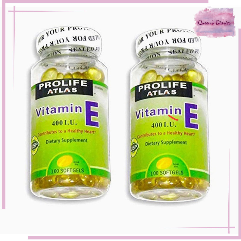 Prolife Atlas Vitamin E 400 I.U 100 Soft Gel Capsule | Shopee Philippines