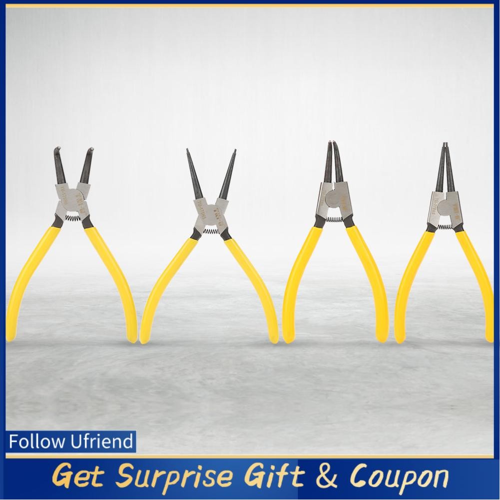 Ufriend 4 Types 7 Handle Snap Ring Pliers Stainless Steel Curved ...