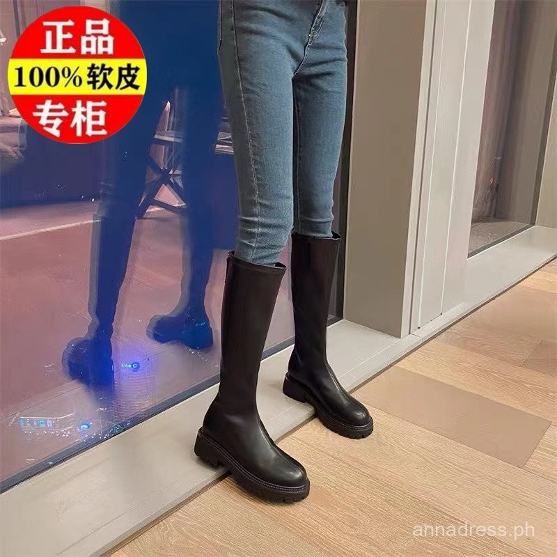 Boots Big Tube Circumference Single Boots British Style Thick Leg ...