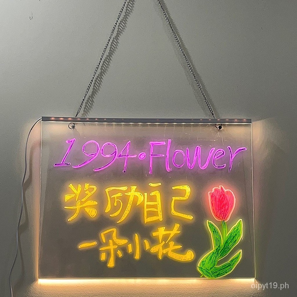 Erasable Luminous Plate Tag Acrylic Menu Display Card led Light Board ...