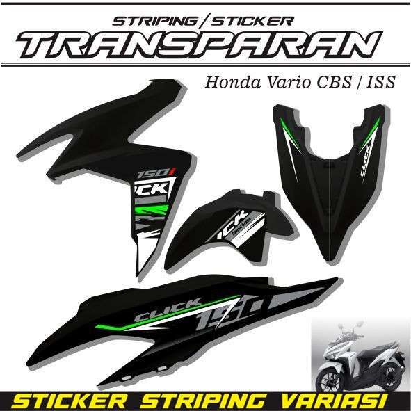 RACING STICKERS TRANSPARENT STICKERSTRIPING VARIO NEW GEN 1 125/150 ...