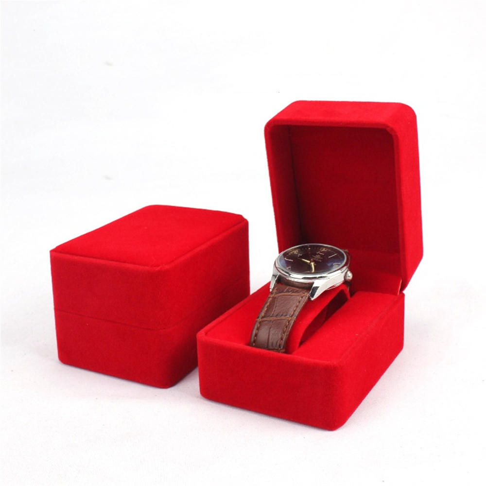 Watch Gift Box, Single Velvet Watch Storage Case with Removable Pillow ...