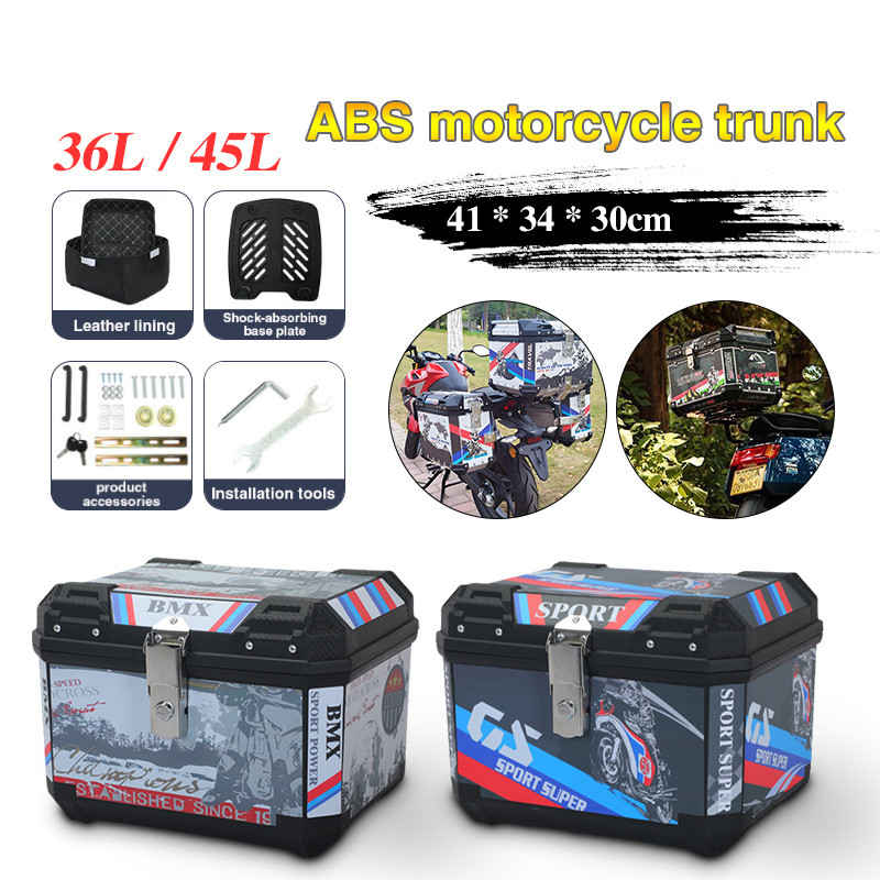 45L Top Box Motorcycle Compartment Motorcycle trunk Accessories ...