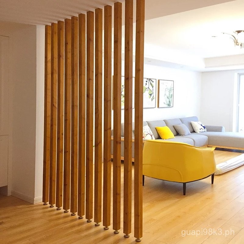 Nordic Solid Wood Screen Partition Wall Household Living Room Log ...