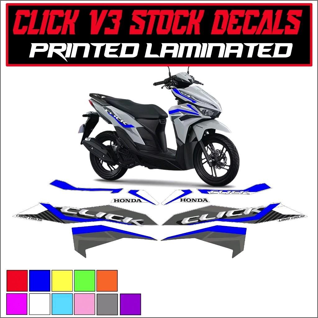 Honda Click V3 Stock Decals - Printed, Laminated, Waterproof | Shopee ...