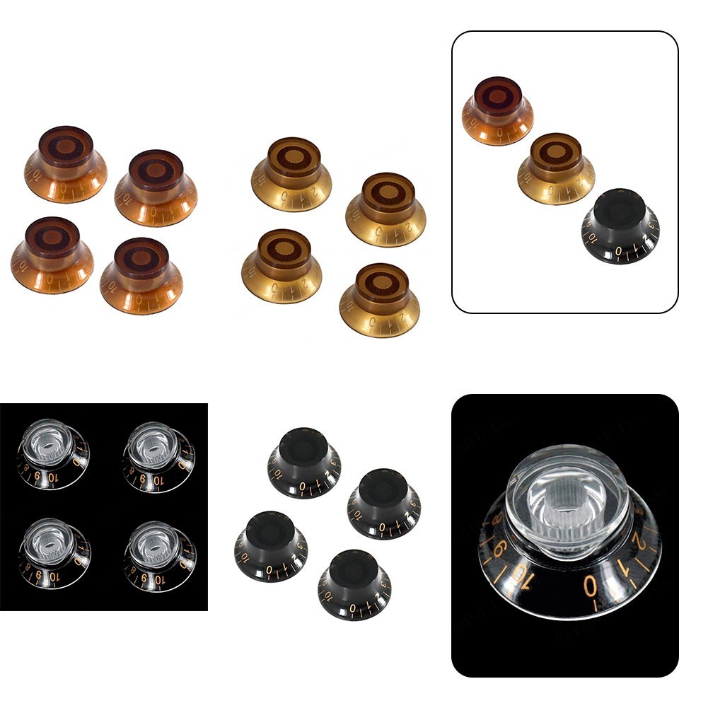 {Livedesign} 4pcs Top Hat Speed Control Hand Volume Tone Control knob ...