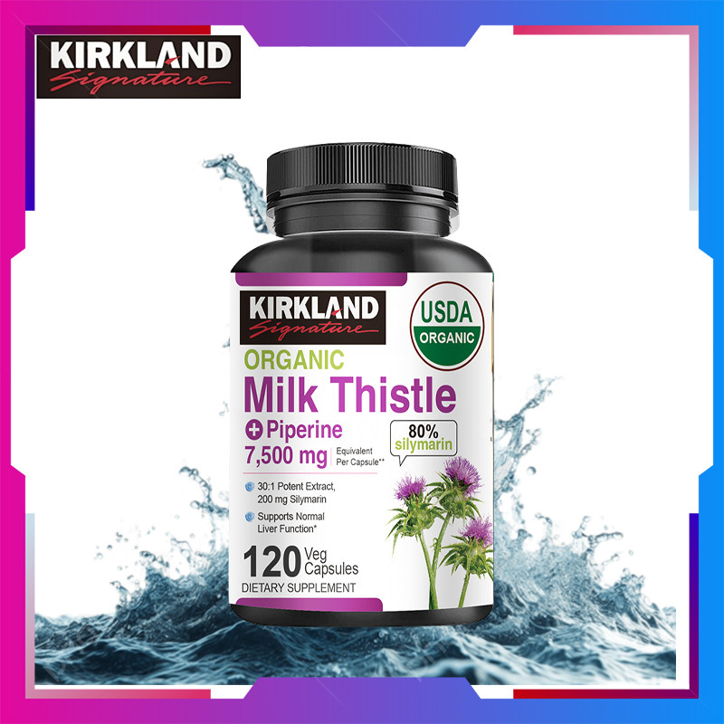 KIRK Milk Thistle 7500mg Healthy Liver Support Detoxification Support ...