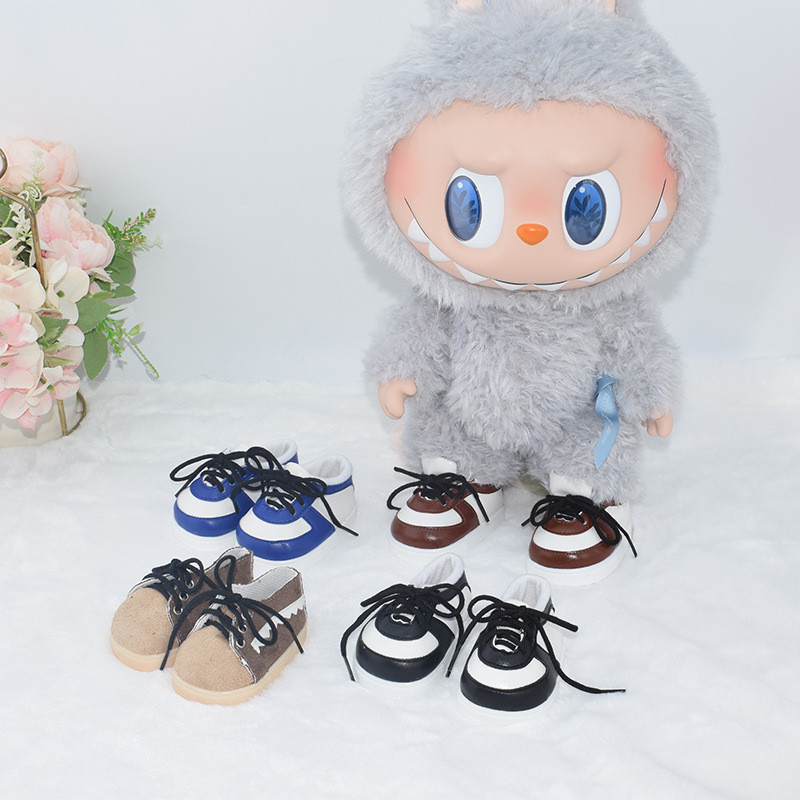 17cm labubu doll accessories Large labubu Leather Shoes labubu Vinyl ...