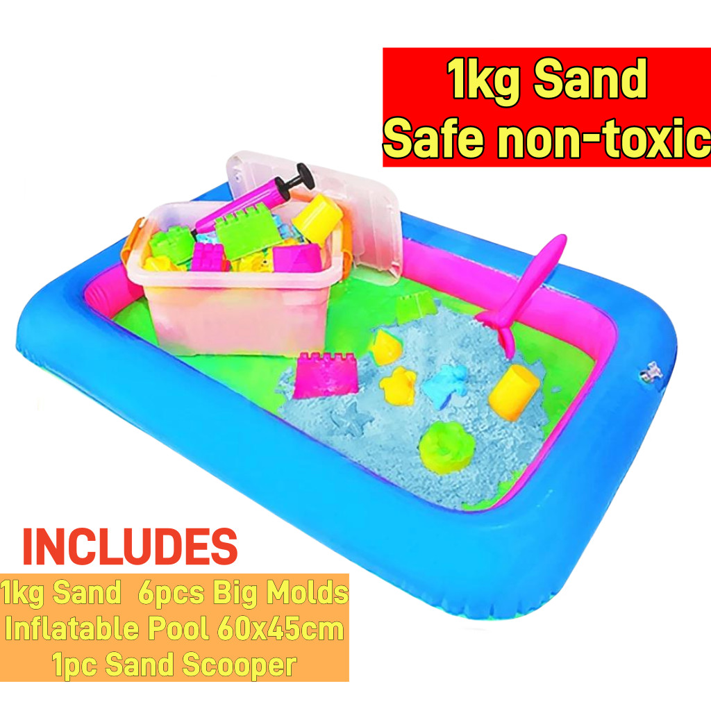 1kg Kinetic Motion Space Play Sand set Delicate and soft with pool | Shopee Philippines