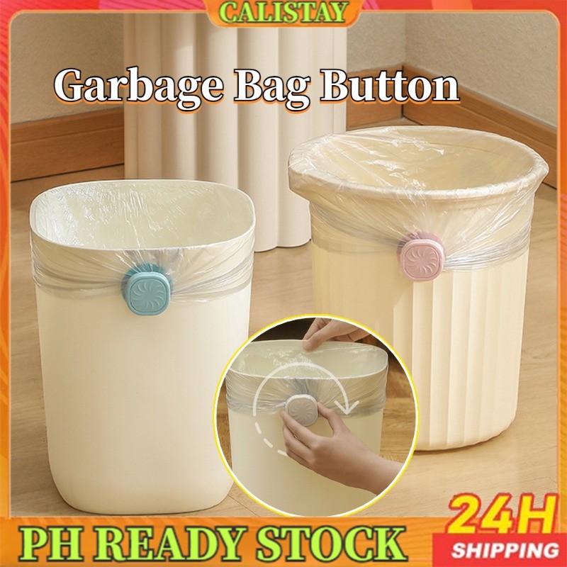 Universal Trash Bag Retaining Rotating Button Dustbin Garbage Bags ...