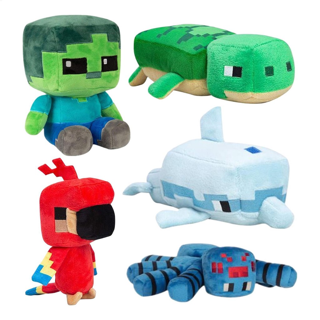 Minecraft Plush Toys Creeper, Enderman Steve Stuffed Doll Set Soft Game ...