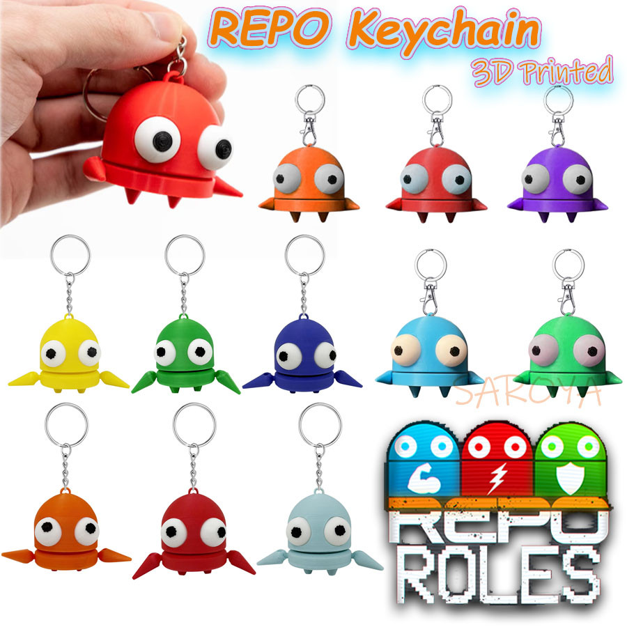 REPO Keychain 3D Printed Character Figure REPO Horror Game Bag Pendant ...