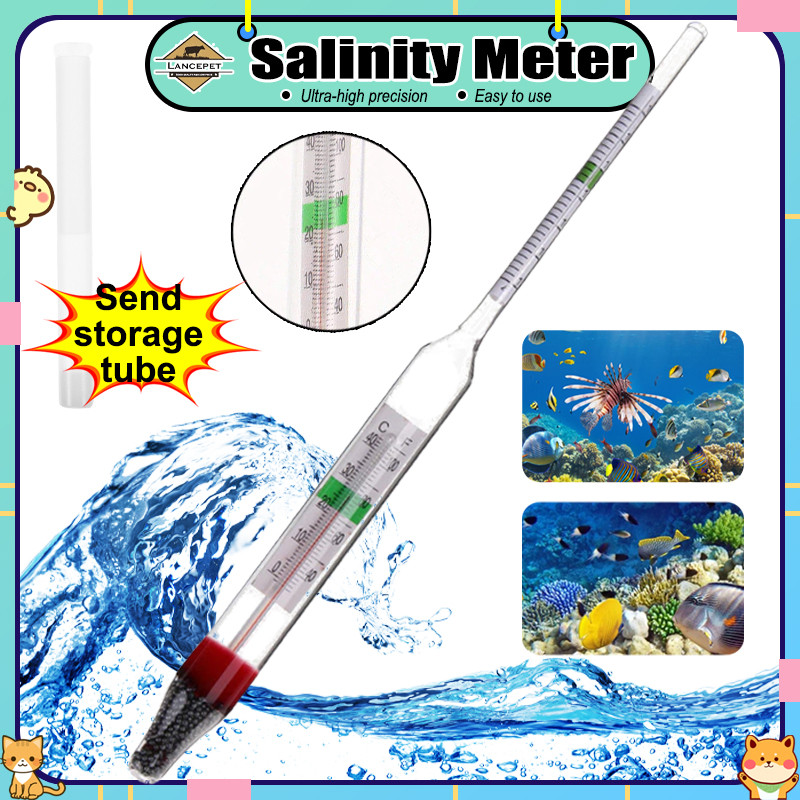 Aquarium Glass Hydrometer Fish Tank Water Temperature Thermometer ...