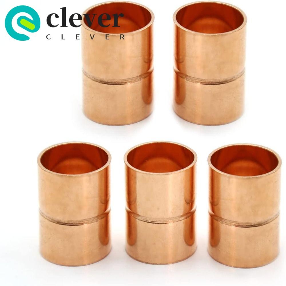 CLEVER 5Pcs Straight Coupling Copper Fitting, Copper Gold Connector ...
