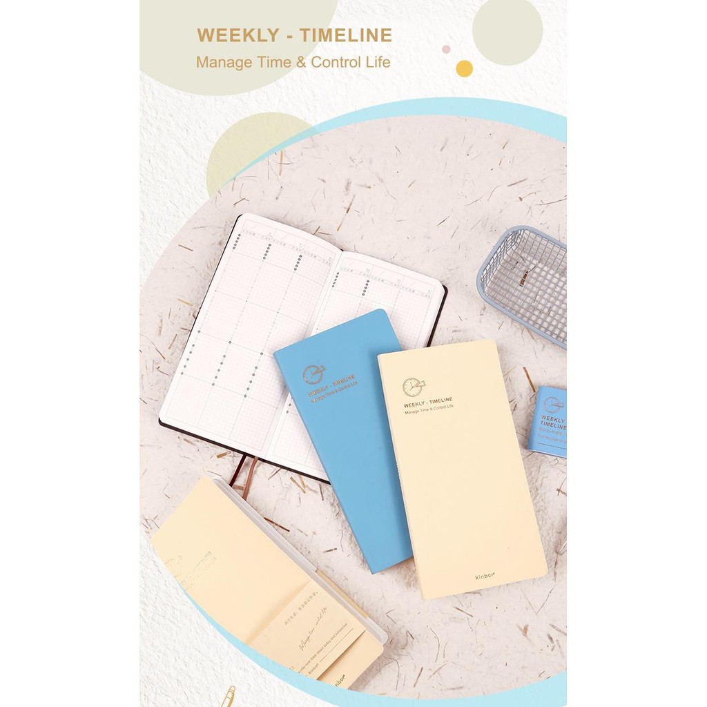 Kinbor Timeline 78g Writing Paper A5 Schedule Book Daily Plan Book Self ...