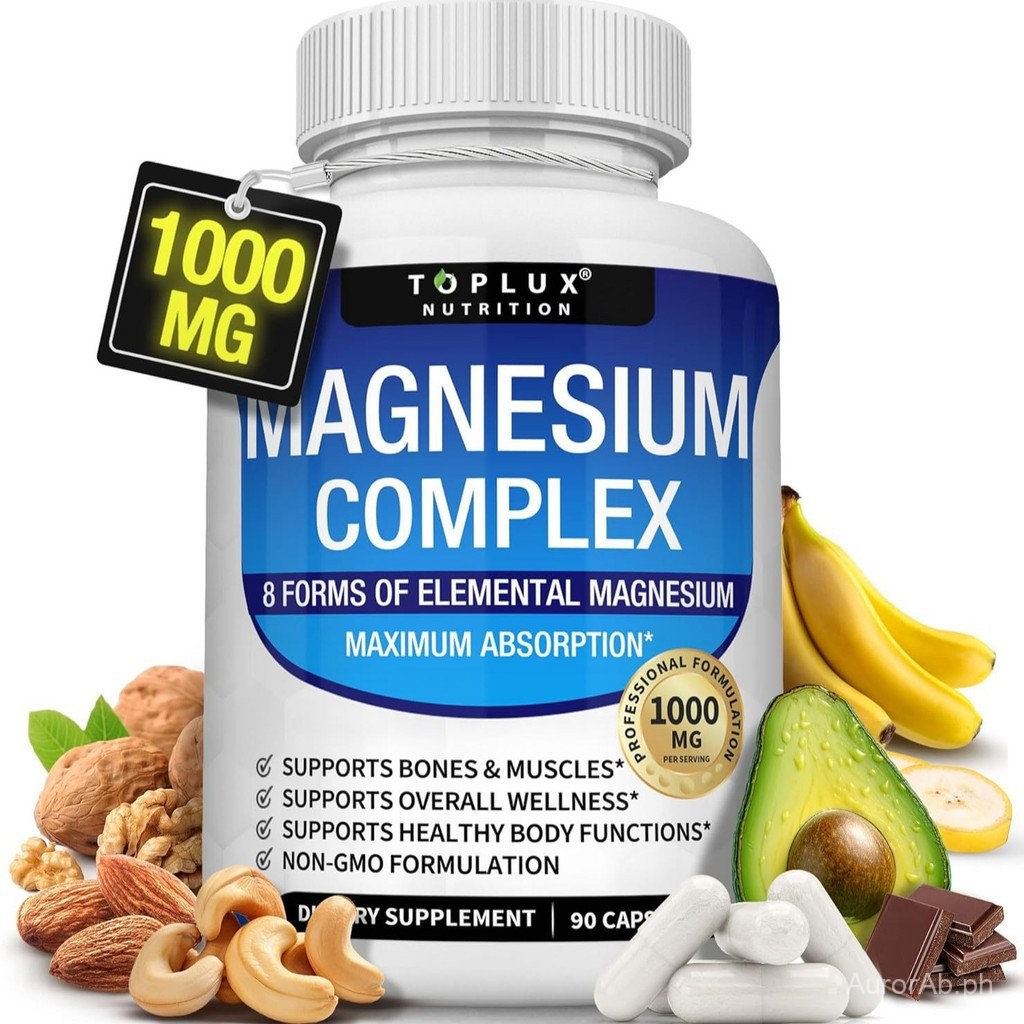 8 in 1 Magnesium Complex Tablets | High Potency 1000mg | Glycine ...
