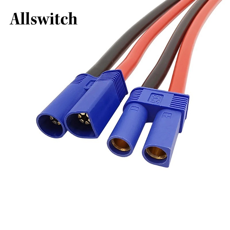 EC5 Silicone Cable 12AWG EC5 Male Plug / Female Jack Pigtail Wire Connector for RC Battery Toys ...
