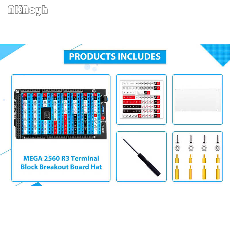 Arduino R3 Mega 2560 Gpio Wiring Board Extension Module Excluding