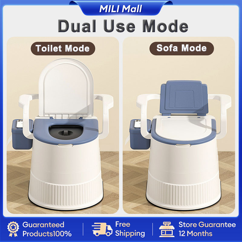 【Free Gift】Arinola Portable Toilet Bowl Adult Pregnant Patient Elderly ...