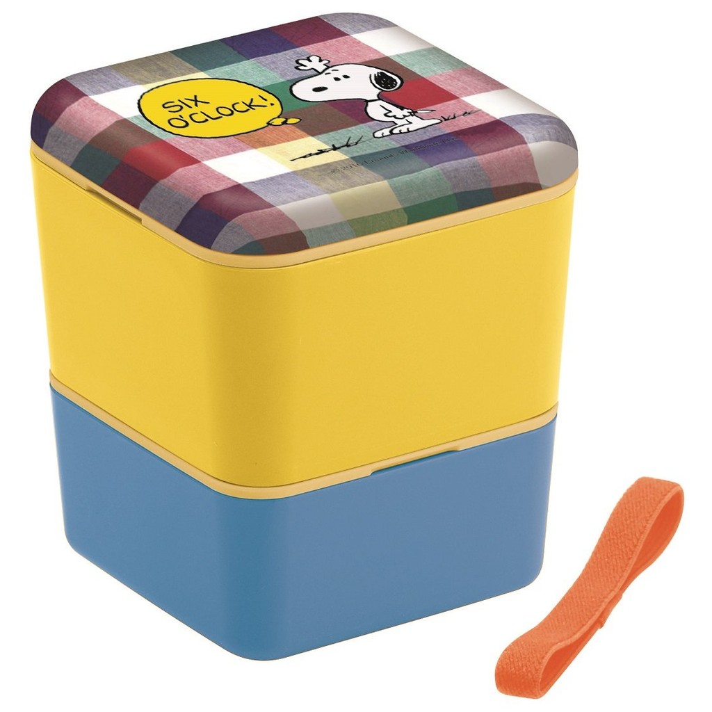 Direct from Japan Skater Simple Lunch Box 600ml 2 Tier Bento Box Square Melamine Lid Snoopy ...