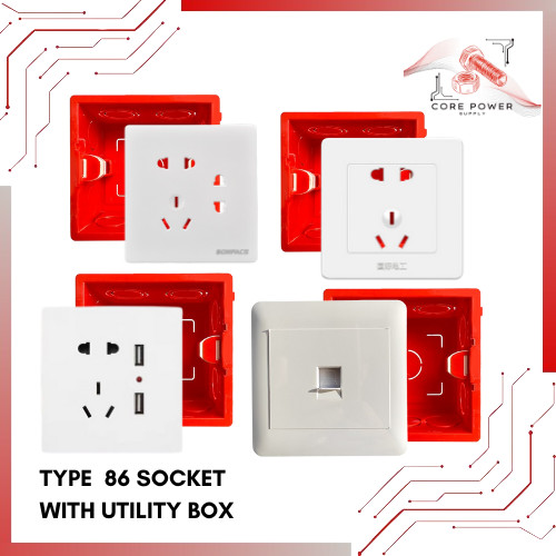 Type 86 wall outlets international wall sockets white AND Wall socket ...