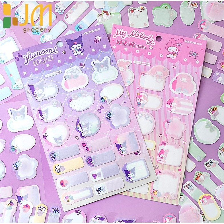 JM-Sanrio name stickers waterproof children's cartoon student Names ...