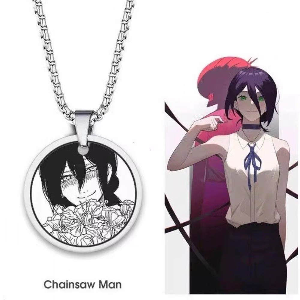 Anime Chainsaw Man Necklace Makima Power Reze Pendant Fashion Halloween ...