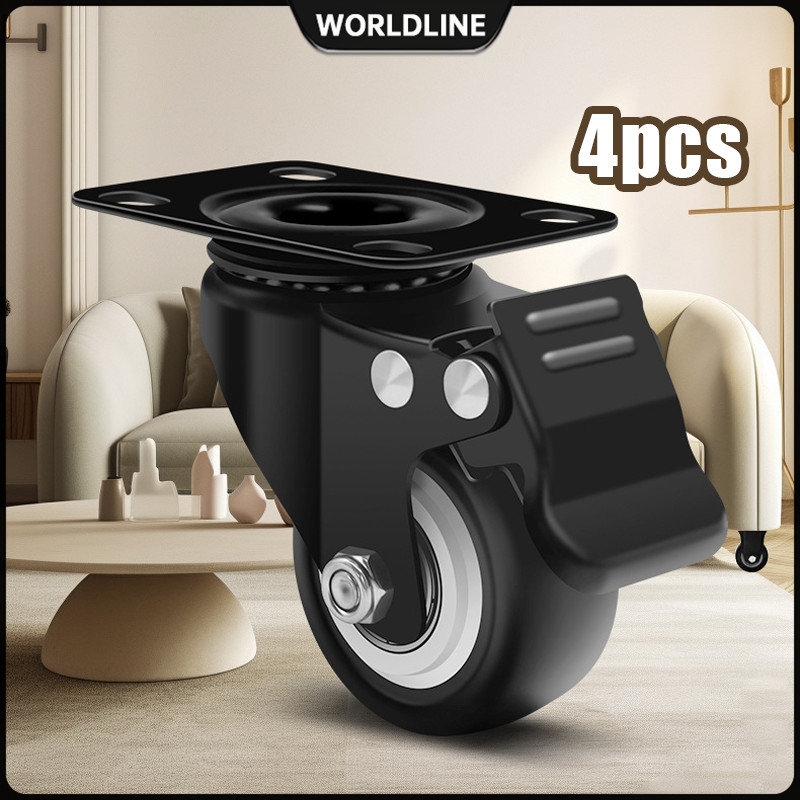 COD 4Pcs 1.5-2Inch Caster Wheels Gold Diamond Swivel Wheel Shockproof ...