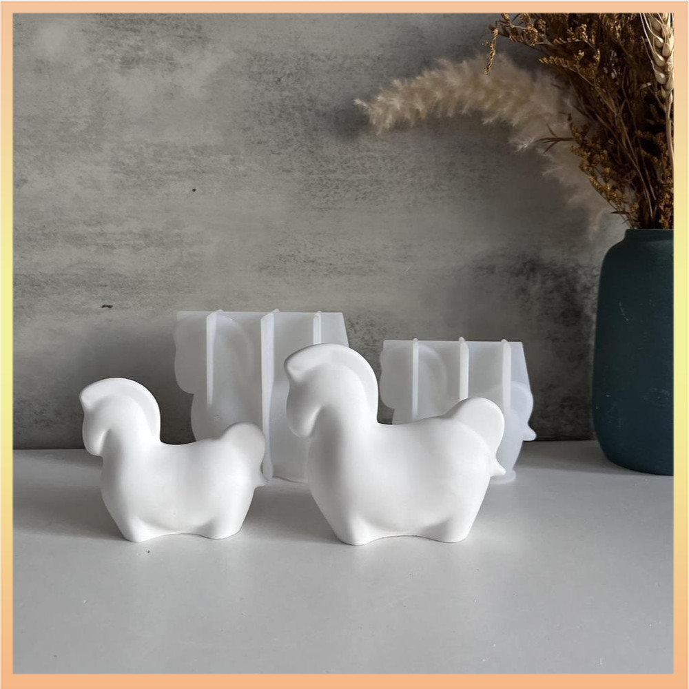 Scandinavian Large And Small Horse Silicone Mold Pony Plaster Ornaments ...