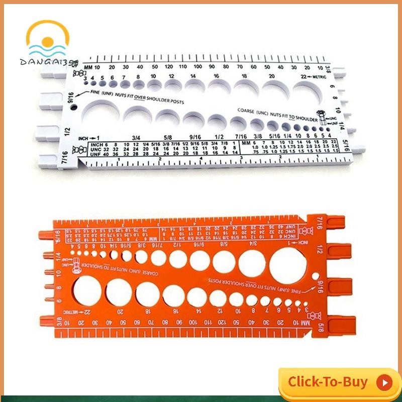 【Dangai359】Bolt Nut Thread Inch&Metric Thread Tester Bolt Gauges Metric ...