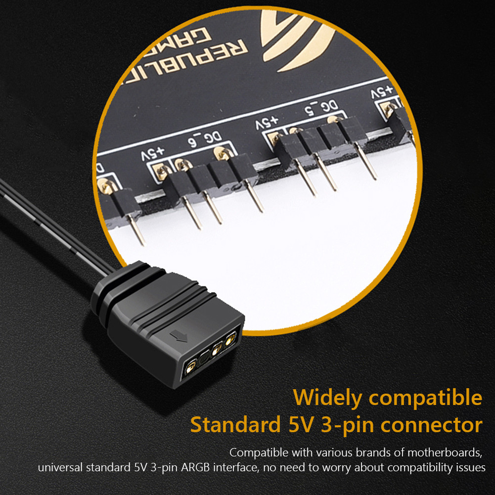 12V 4Pin RGB 5V 3Pin ARGB Fan PWM HUB 10 Multi Way Hub Splitter AURA ...