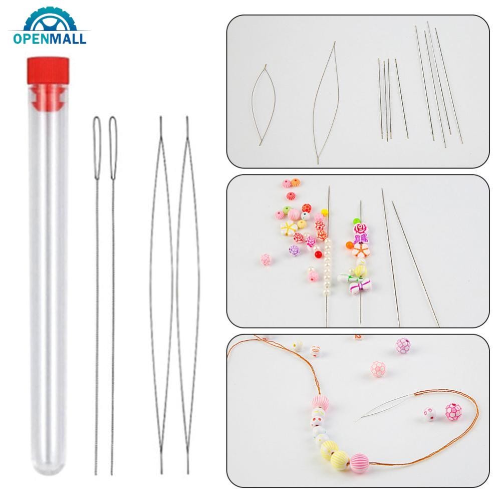 OPENMALL 6Pcs/Tube Big Eye Beading Needle DIY Bead Bracelet Needle ...