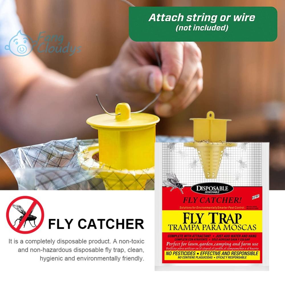 Flies Catcher Disposable Flies Trap for Outdoor Parks/Canteens ...