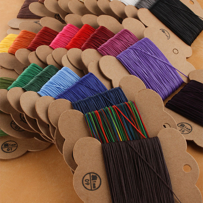 30m/Lot 1mm Thickness Waxed Thread For Leather Waxed Cord For Diy ...
