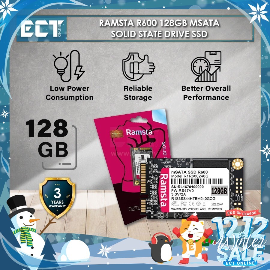 Ramsta R600 128GB 256GB mSata Solid State Drive SSD (R: 558MB/s W: 411MB/s) | Shopee Philippines