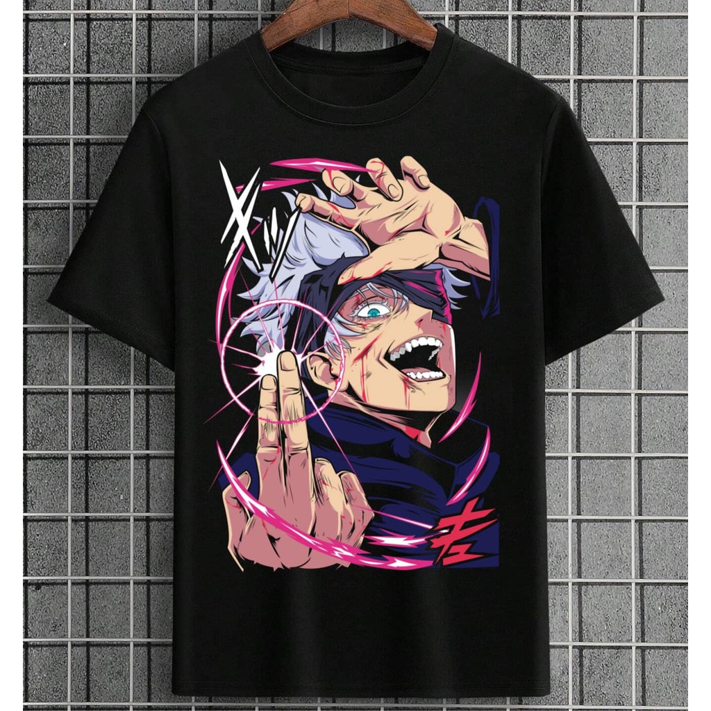KAOS Baju gojo vs sukuna jujutsu kaisen anime T-Shirt Unisex Tee ...