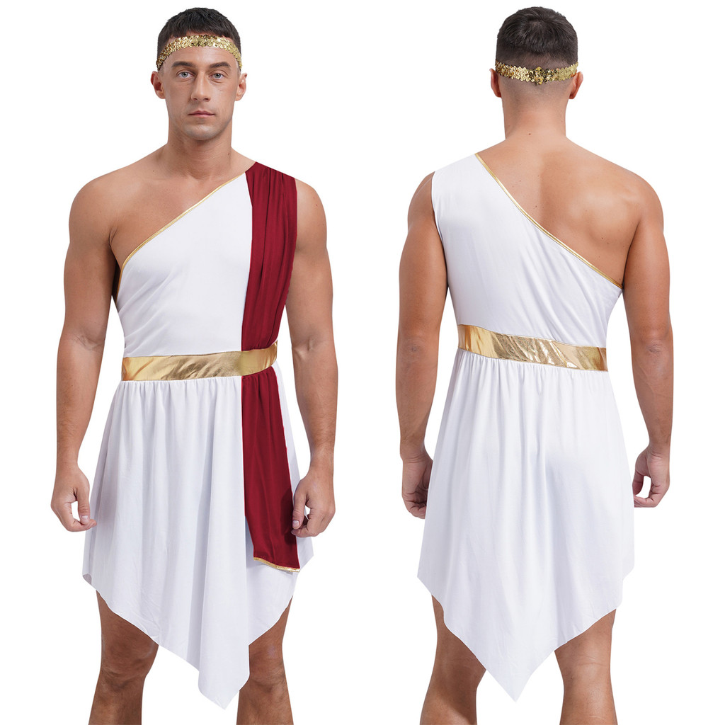 Mens Ancient Roman Greek God King Prince Cosplay Costume Halloween ...
