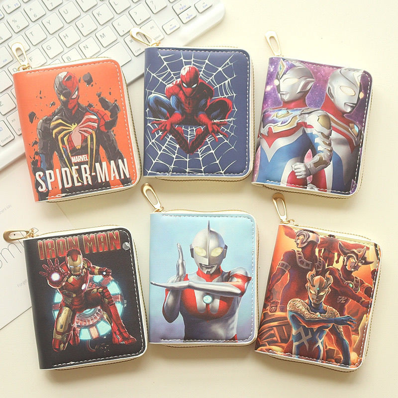 Boy Student New Style Children Short Zipper Cute Wallet Cartoon Anime ...